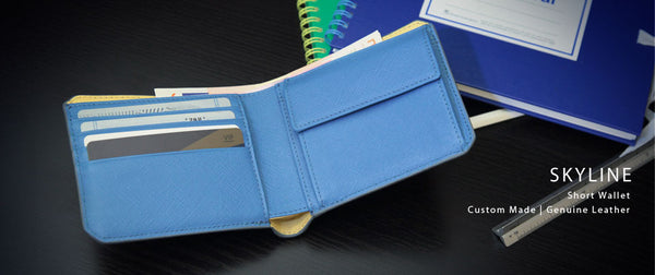 Custom Made to Order Skyline Handmade Genuine Leather Compact Wallet ...